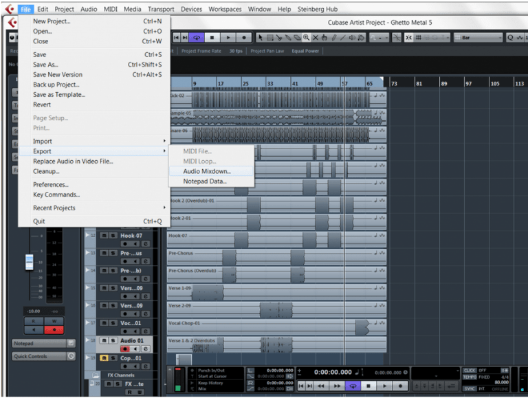 How to Export Individual Tracks in Cubase - eMasterSound